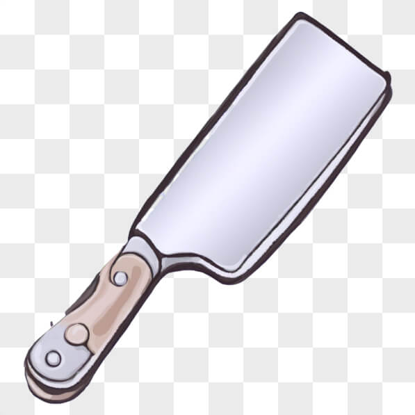 Baixe Cutelo Estiloso com Cabo de Madeira Cartoons - Creative Fabrica