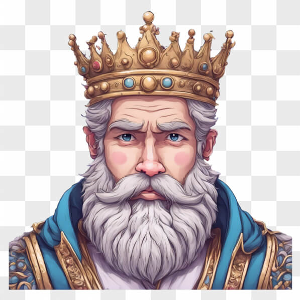 Download Regal King with Crown and Royal Attire Cartoons Online ...
