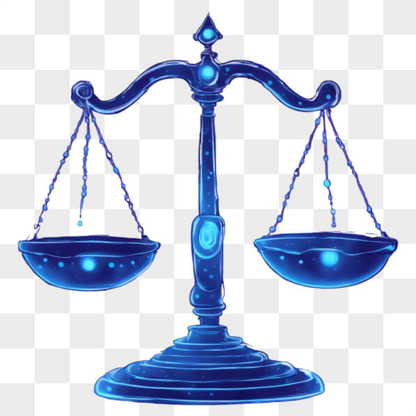 Download Glowing Blue Balance Scale Cartoons Online - Creative Fabrica