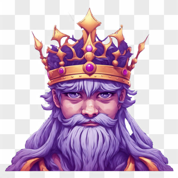 Baixe Rei Majestoso com Coroa Dourada Cartoons - Creative Fabrica