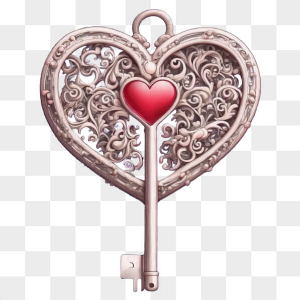 Descarga Llave en forma de corazón ornamentada Cartoons En Línea ...