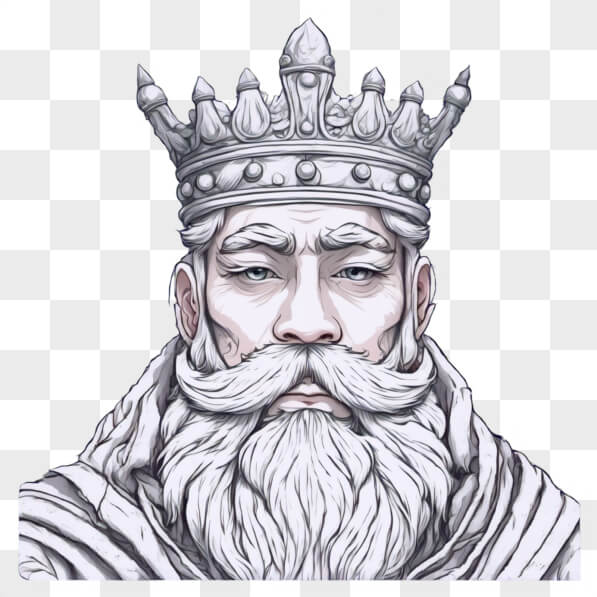 Descarga Majestuoso Rey con Corona Cartoons En Línea - Creative Fabrica