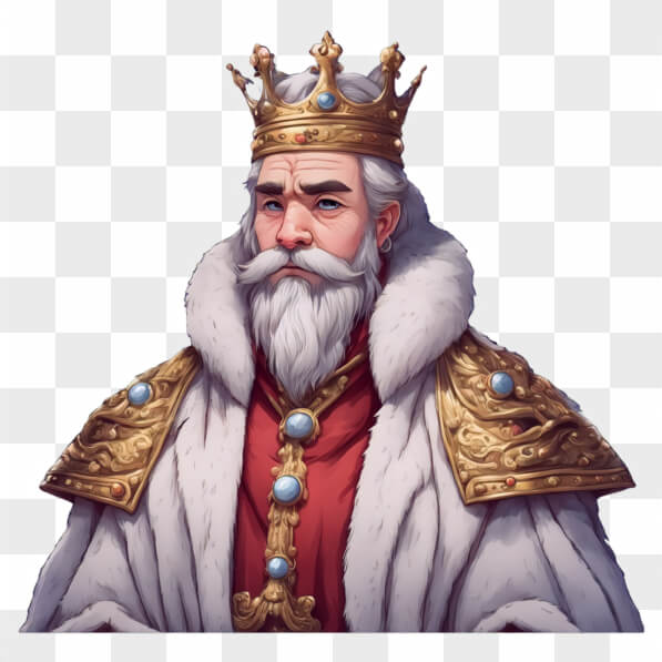 Baixe Retrato Majestoso do Rei Cartoons - Creative Fabrica