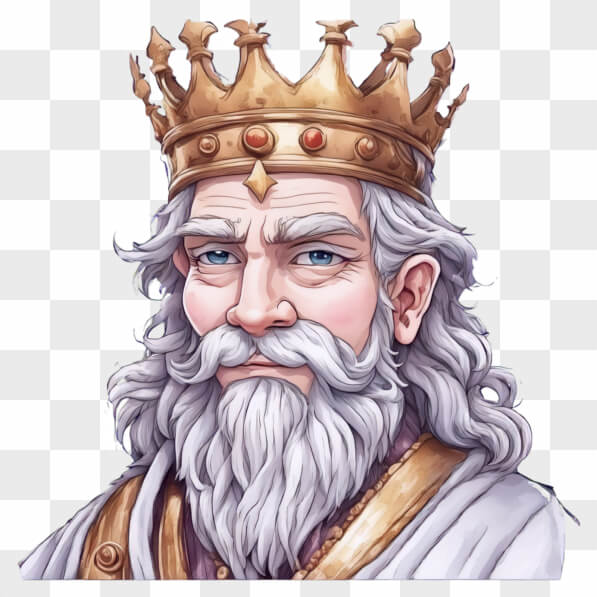 Descarga Retrato de Personaje Majestuoso del Rey Cartoons En Línea - Creative Fabrica