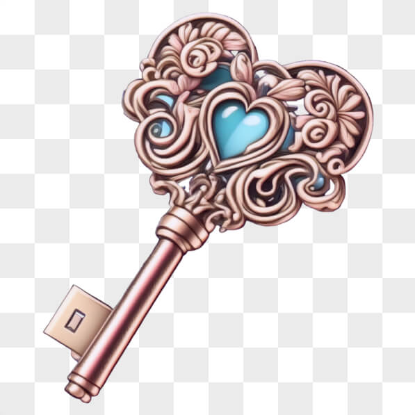 Descarga Llave en forma de corazón ornamentada Cartoons En Línea ...