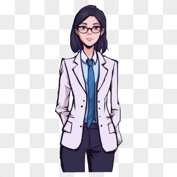 Download Professional Animated Character in Formal Attire Cartoons ...