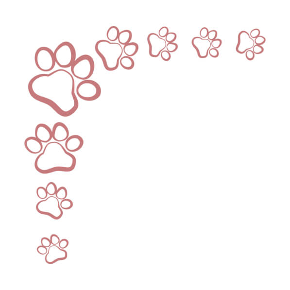 Download Stylized Paw Prints in Diagonal Arrangement Borders & Corners ...