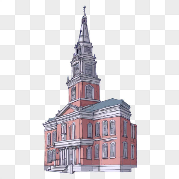 Download Illustrated Church with Bell Tower Cartoons Online - Creative ...