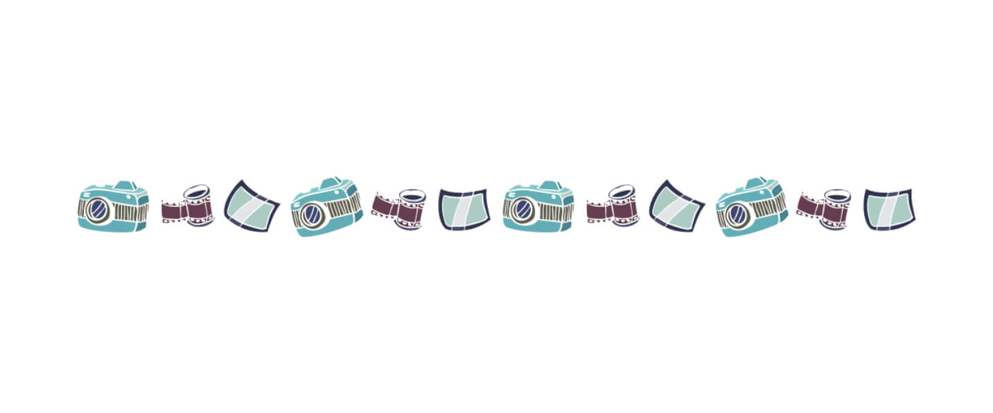Download Colorful Illustration of Cameras and Film Borders & Corners ...