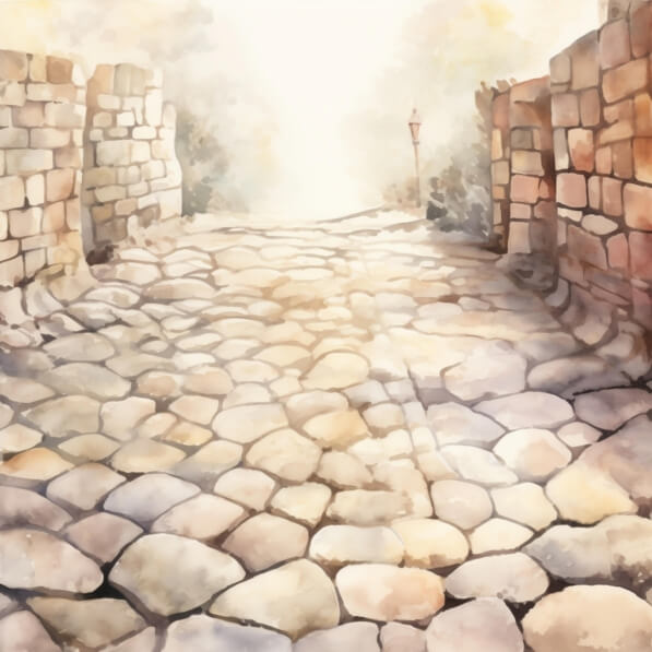 Download Cobblestone Pathway in Mist Backgrounds Online - Creative Fabrica
