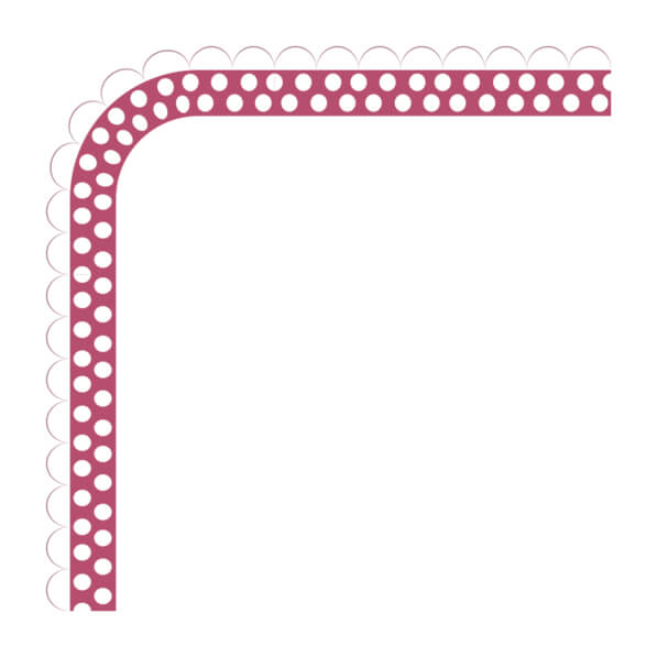 Download Decorative Maroon Corner Border with Polka Dots Borders ...