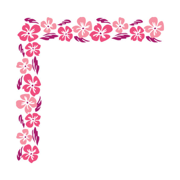 Download Floral Border Design in Pink and Purple Borders & Corners ...