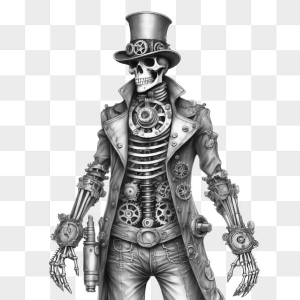 Download Steampunk Skeleton Character Sketches Online - Creative Fabrica