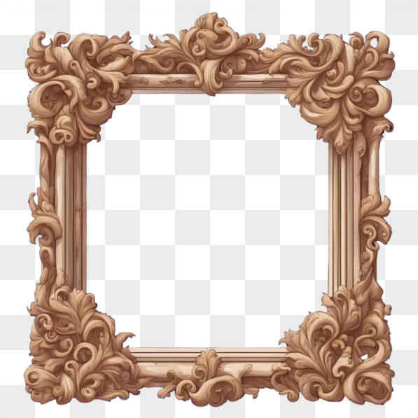 Descarga Marco de madera ornamentado Cartoons En Línea - Creative Fabrica