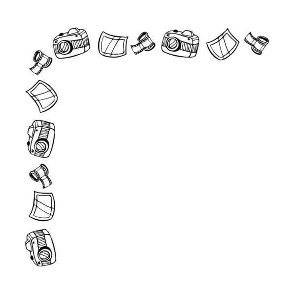 Download Hand-Drawn Camera and Film Strip Border Borders & Corners ...