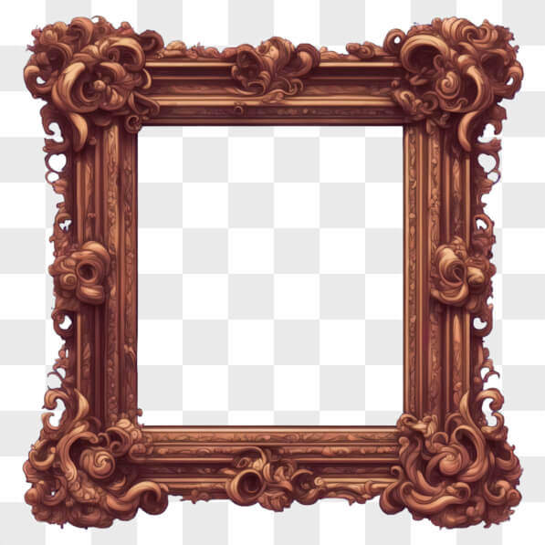 Descarga Marco de imagen de madera intrincado y ornamentado Cartoons En ...