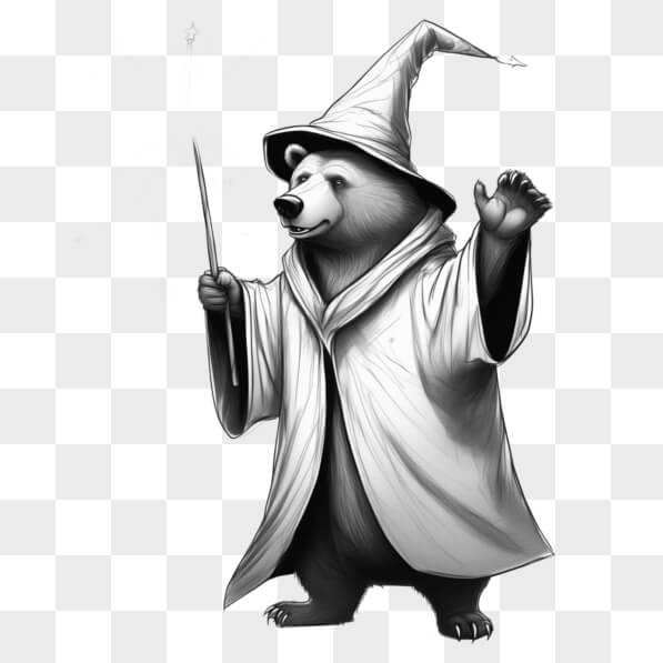 Download Whimsical Wizard Bear Sketches Online - Creative Fabrica