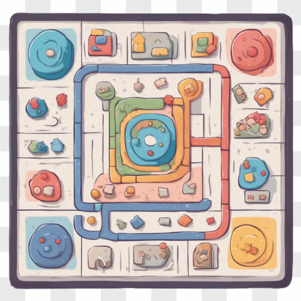 Download Colorful Board Game Design with Playful Elements Cartoons ...