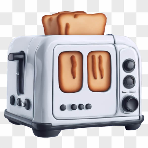 Download Modern Toaster with Toast Cartoons Online - Creative Fabrica