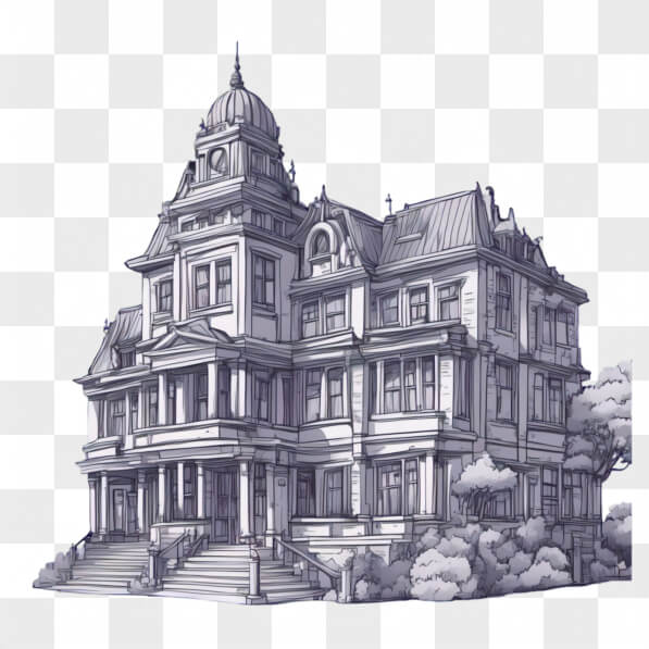 Download Intricate Victorian Mansion Cartoons Online - Creative Fabrica