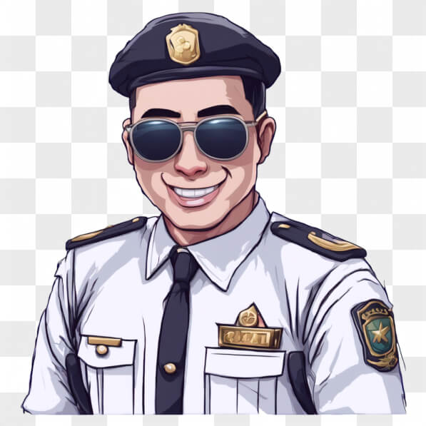 Download Cheerful Cartoon Police Officer Cartoons Online - Creative Fabrica