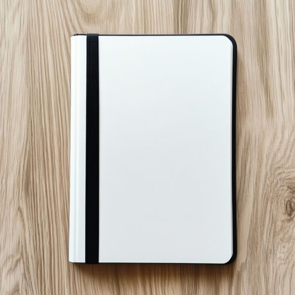 Descarga Cuaderno Cerrado sobre Superficie de Madera Mockups En Línea ...