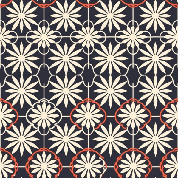 Télécharger Motif floral stylisé Motifs En Ligne - Creative Fabrica