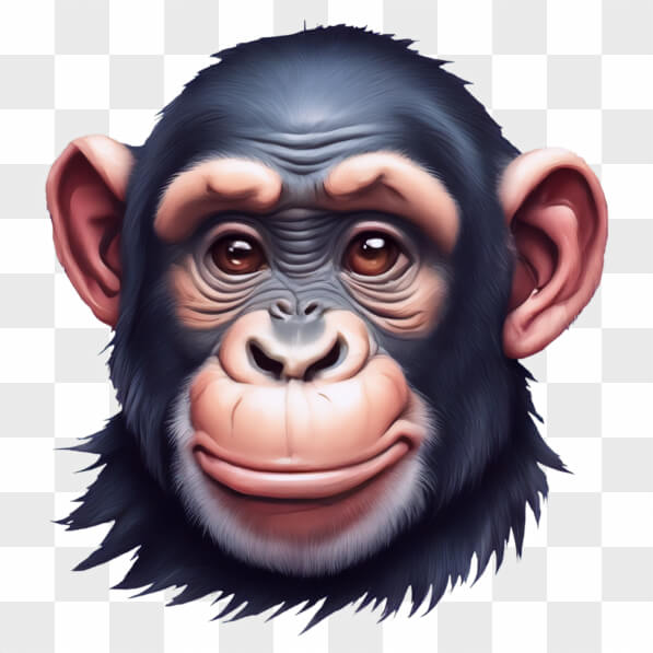 Download Stylized Chimpanzee Face Cartoons Online - Creative Fabrica