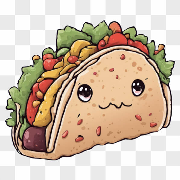 Download Cute Cartoon Taco Character Cartoons Online - Creative Fabrica