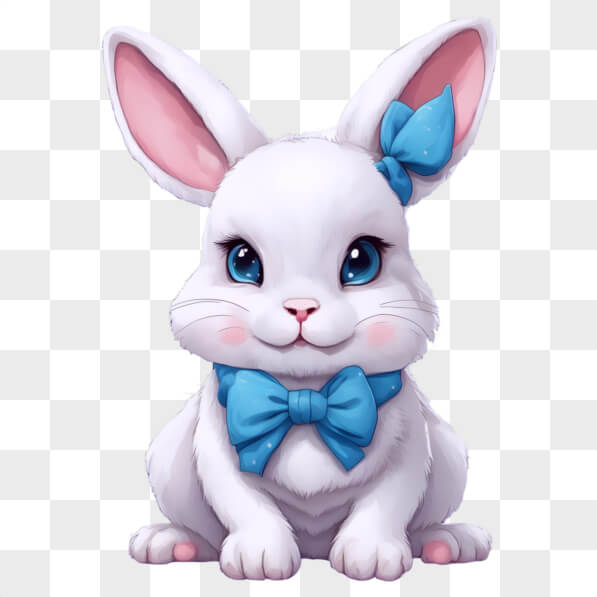 Descarga Conejo de dibujos animados lindo con moño azul Cartoons En ...