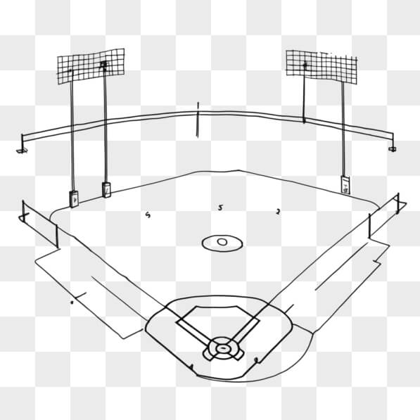 Descarga Esquema de campo de béisbol Bocetos En Línea - Creative Fabrica