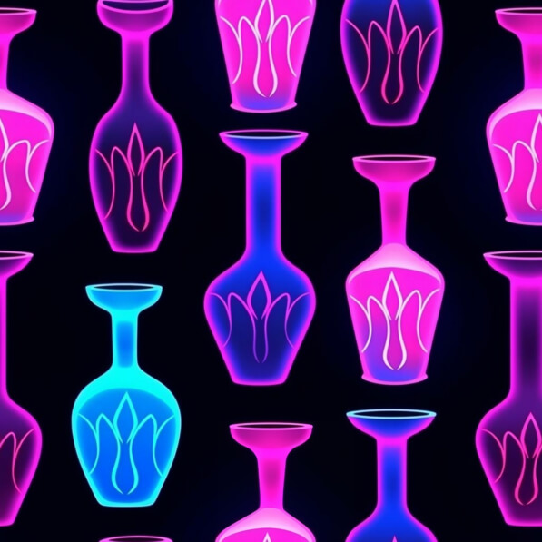 Télécharger Vases néon colorés dans un arrangement artistique Motifs En ...