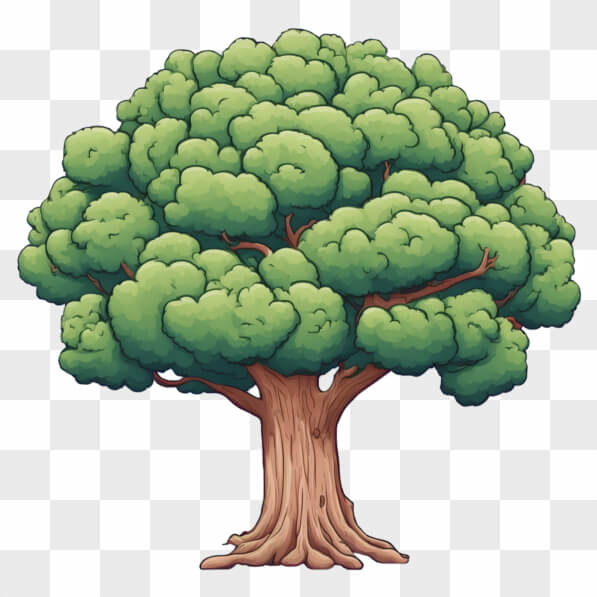 Download Cartoon-style Tree with Lush Canopy Cartoons Online - Creative ...