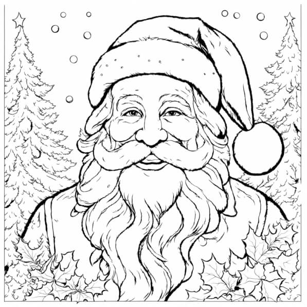 Free Santa Coloring pages - Download Printable Santa Coloring sheets ...