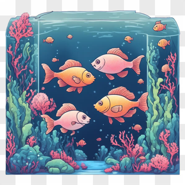 Download Colorful Fish in an Underwater Scene Cartoons Online ...