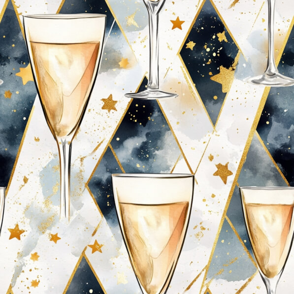 Descarga Patrón artístico de copas de champán Patrones En Línea ...
