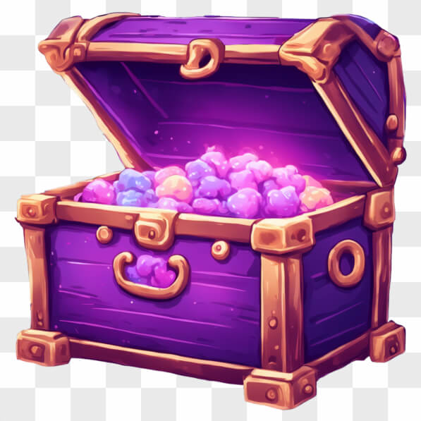 Download Whimsical Treasure Chest Filled with Gems Cartoons Online ...