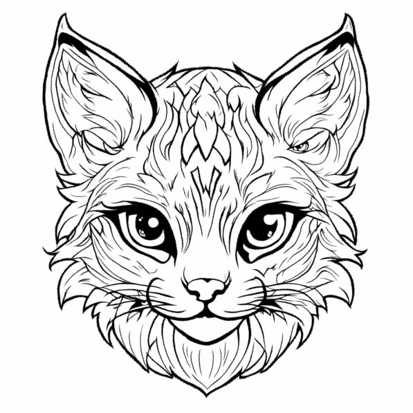 Download Intricate Cat Line Art Illustration Coloring pages Online ...