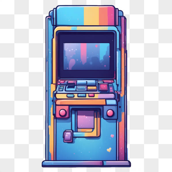 Download Kleurrijke arcadegame-machine Cartoons online op Creative Fabrica