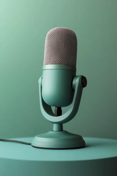 Download Stylish Microphone on Green Background Mockups Online ...