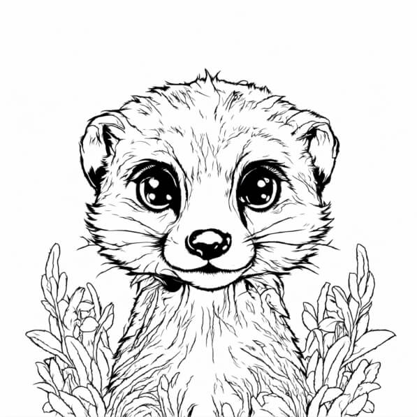Descarga Ilustración de suricata linda Páginas para colorear En Línea ...