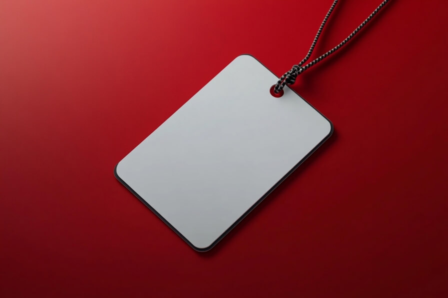 Télécharger Étiquette vide sur fond rouge Mockups En Ligne - Creative ...