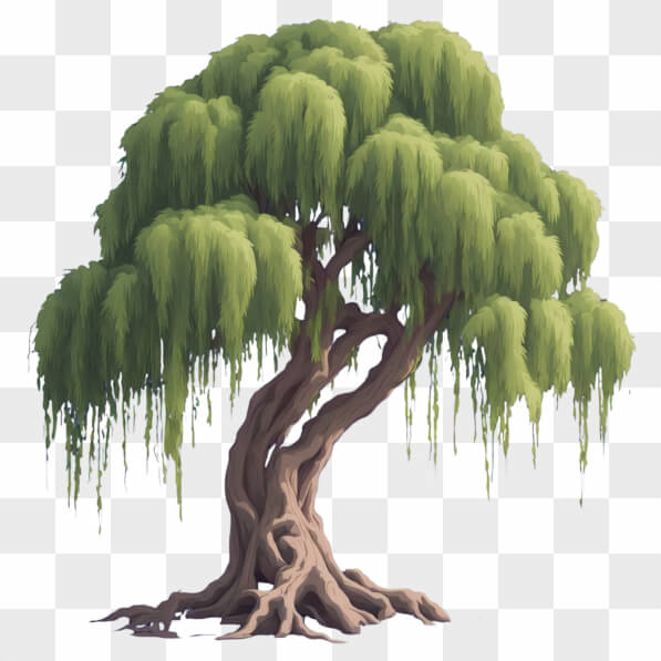 Download Beautifully Illustrated Willow Tree Cartoons Online - Creative ...
