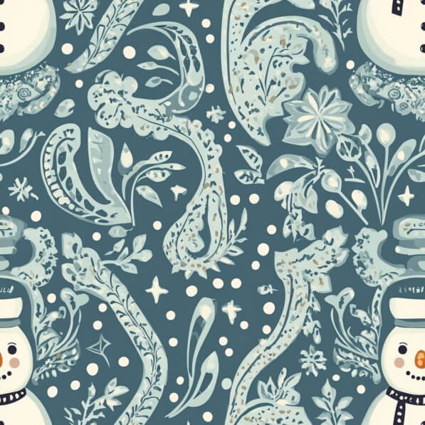 Télécharger Motif de vacances fantaisiste avec des bonhommes de neige ...