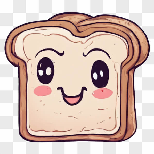 Download Smiling Cartoon Bread Slice Cartoons Online - Creative Fabrica