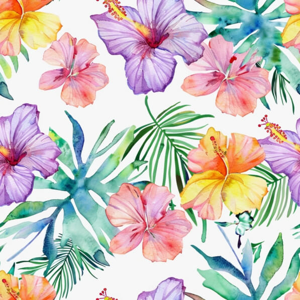 Download Vibrant Tropical Hibiscus Flowers Patterns Online - Creative ...