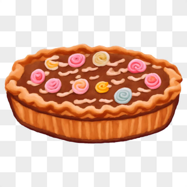 Download Kawaii Chocolate Pie with Colorful Decorations Kawaii Online ...
