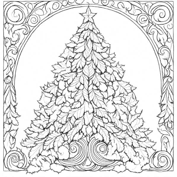 Download Intricate Christmas Tree Illustration Coloring pages Online ...
