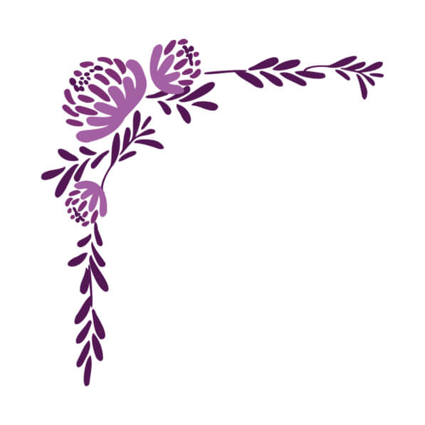 Download Elegant Purple Floral Design Borders & Corners Online ...