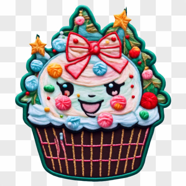 Descarga Personaje de cupcake kawaii con cara sonriente y decoraciones ...